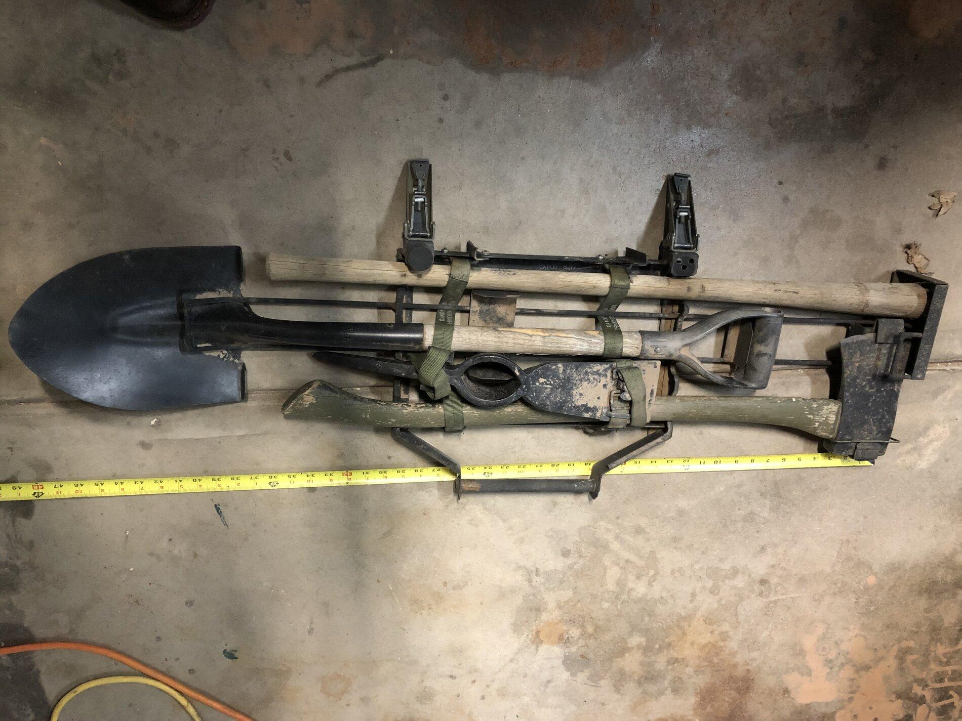 Military HMMWV Pioneer Tool Rack and Tools for Bed Rack | Jeep ...