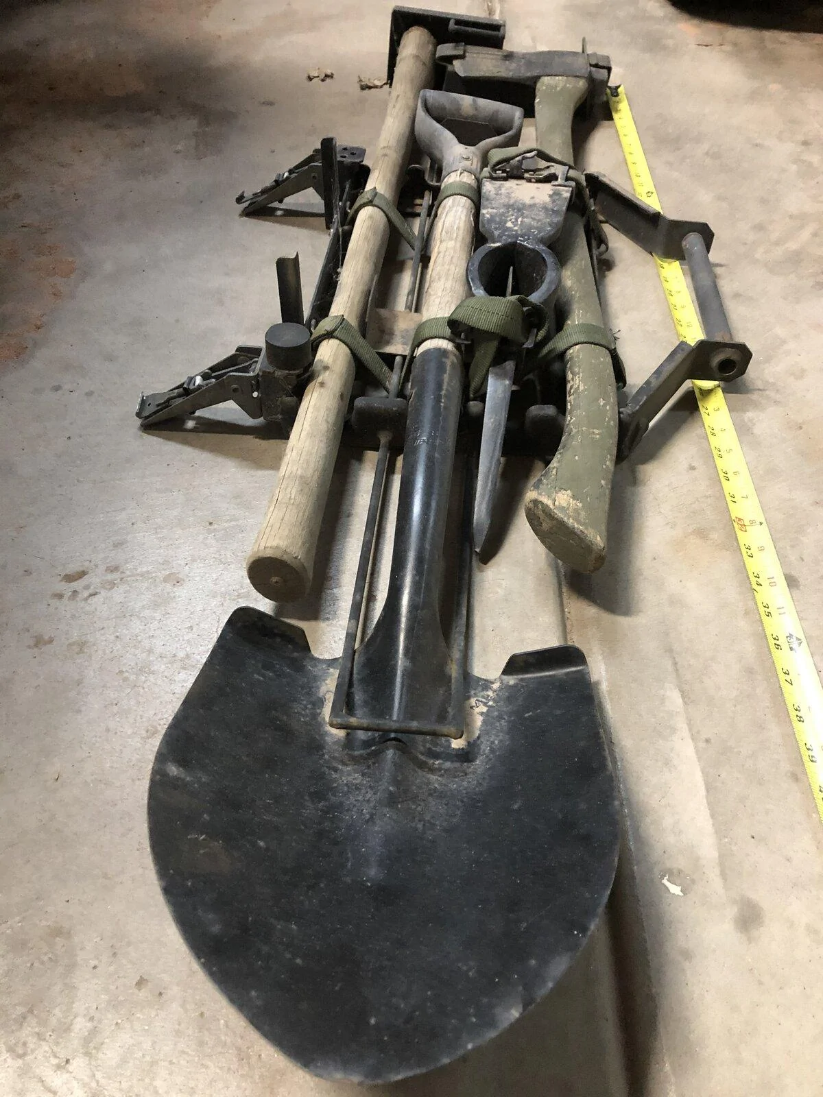 Military HMMWV Pioneer Tool Rack and Tools for Bed Rack | Jeep ...