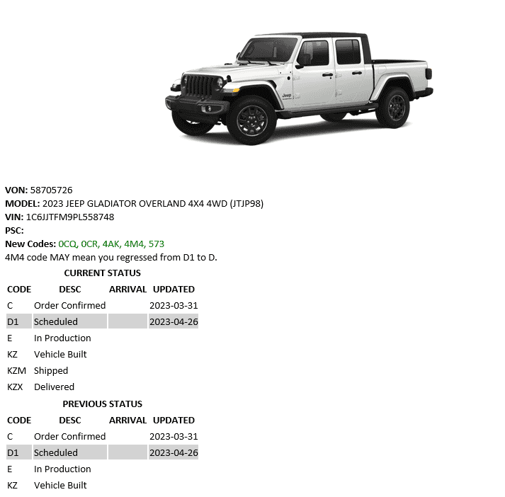 Gladiator Window Sticker and Build Sheet Order Tracking | Page 503 ...