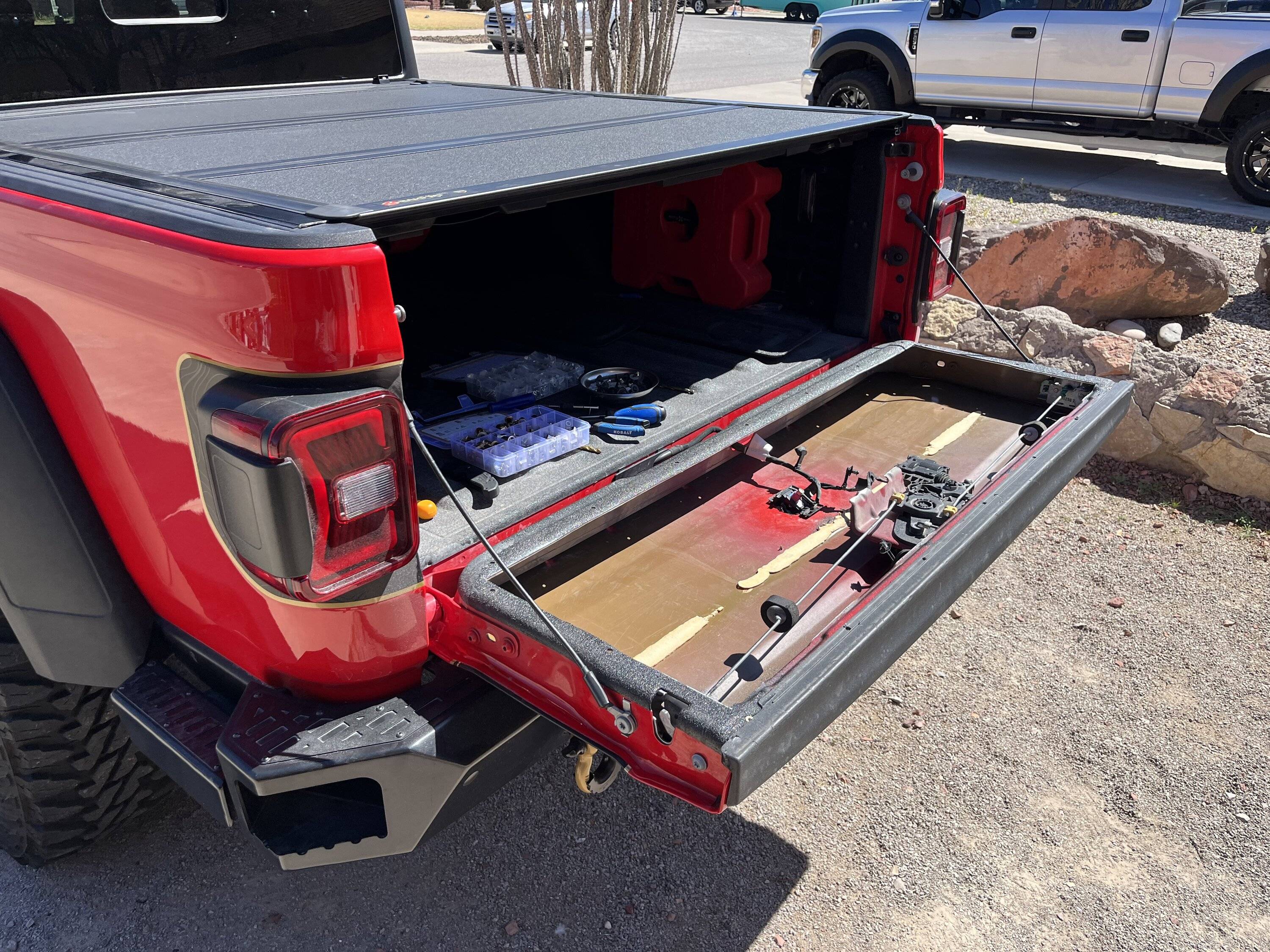 I cut a giant hole in my tailgate! Reaper Off-Road Tailgate Box install ...