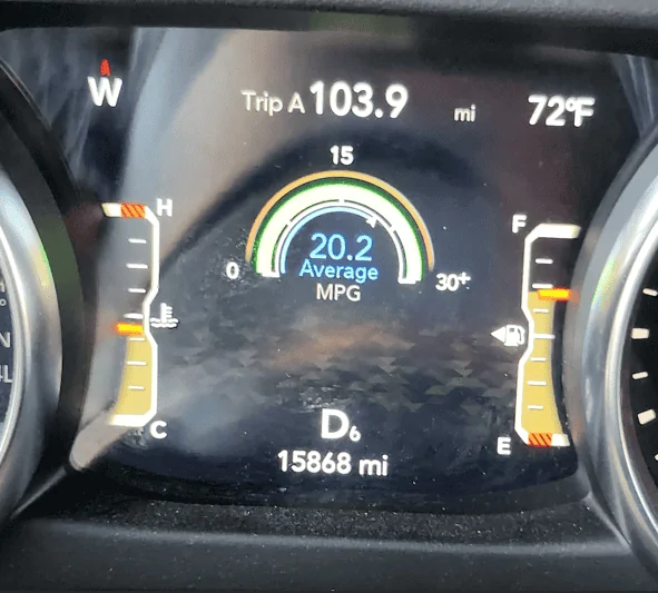 Instant MPG disappeared from Fuel Economy screen on instrument cluster ...