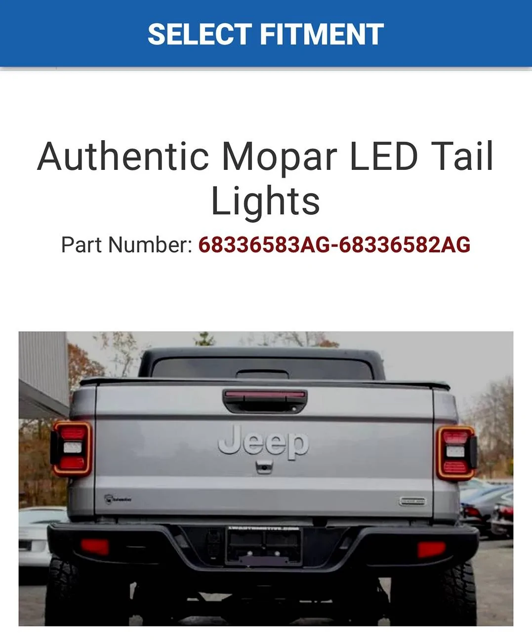 Stock led tail lights part numbers | Jeep Gladiator (JT) News, Forum ...