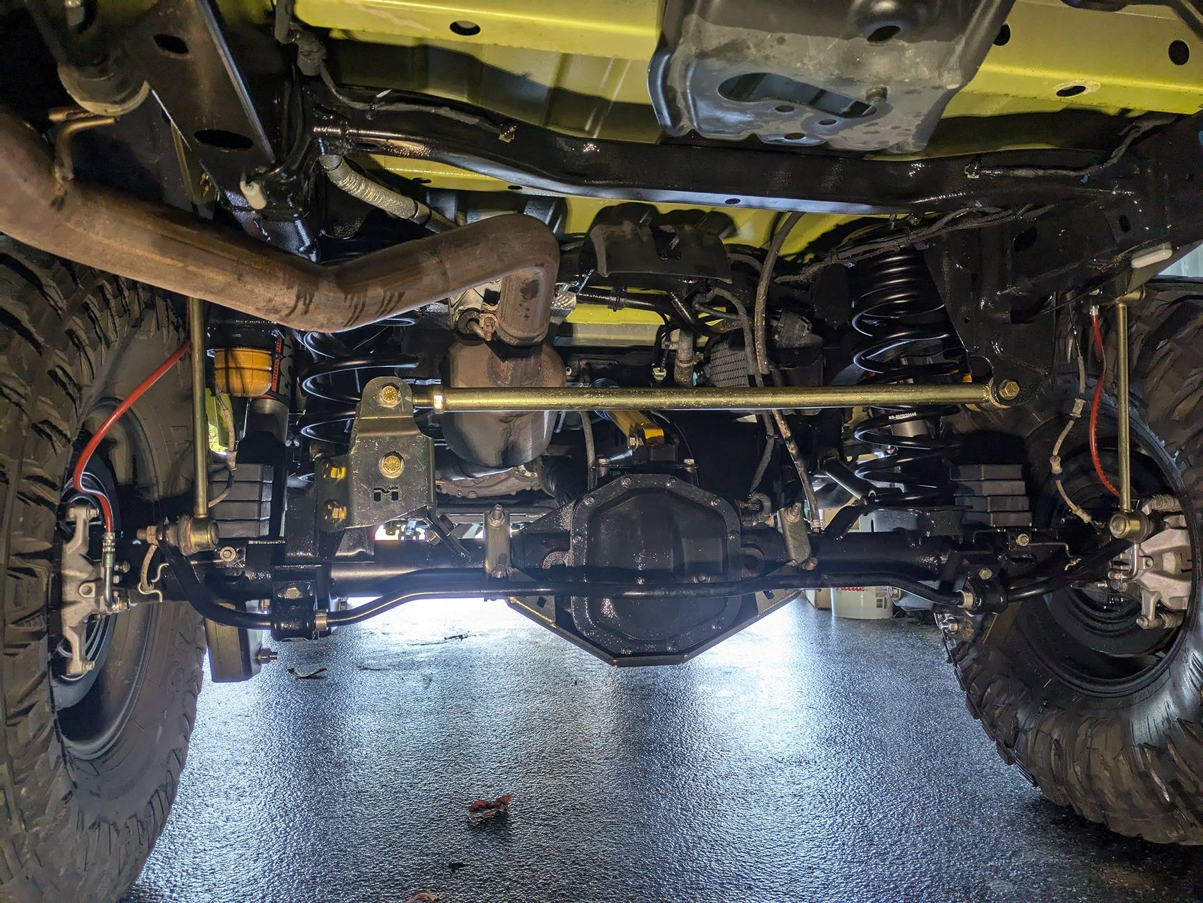 Rust under 2024 Gladiator with 90 miles it, on dealer lot. Pics below ...