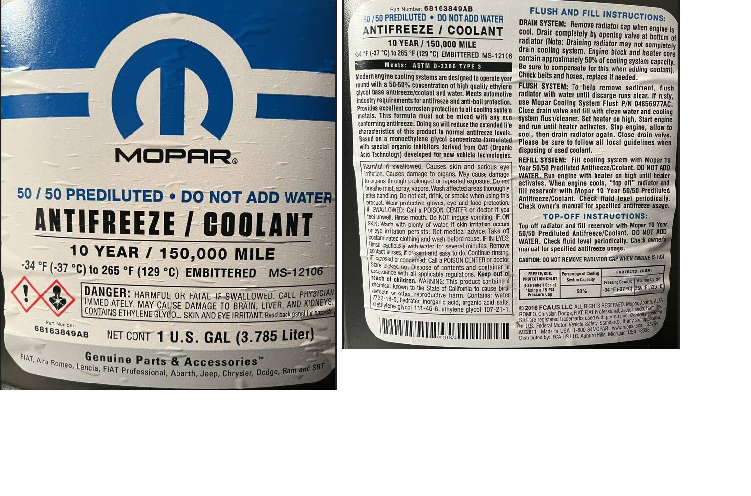 PEAK Antifreeze + Coolant Equivalent to OEM Original | Jeep Gladiator ...