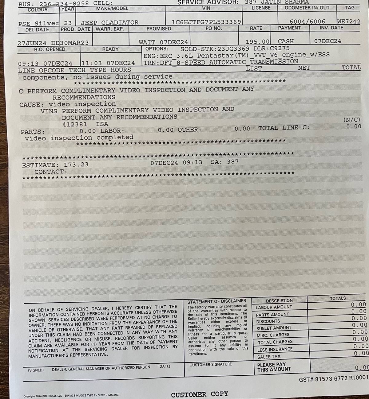 The reverse camera shows a blue screen and does not display the rear ...