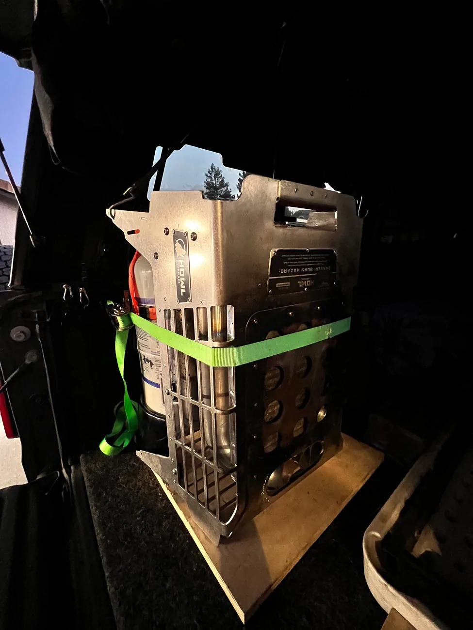 30lb propane tank mount - transporting securely (my solution) | Jeep ...