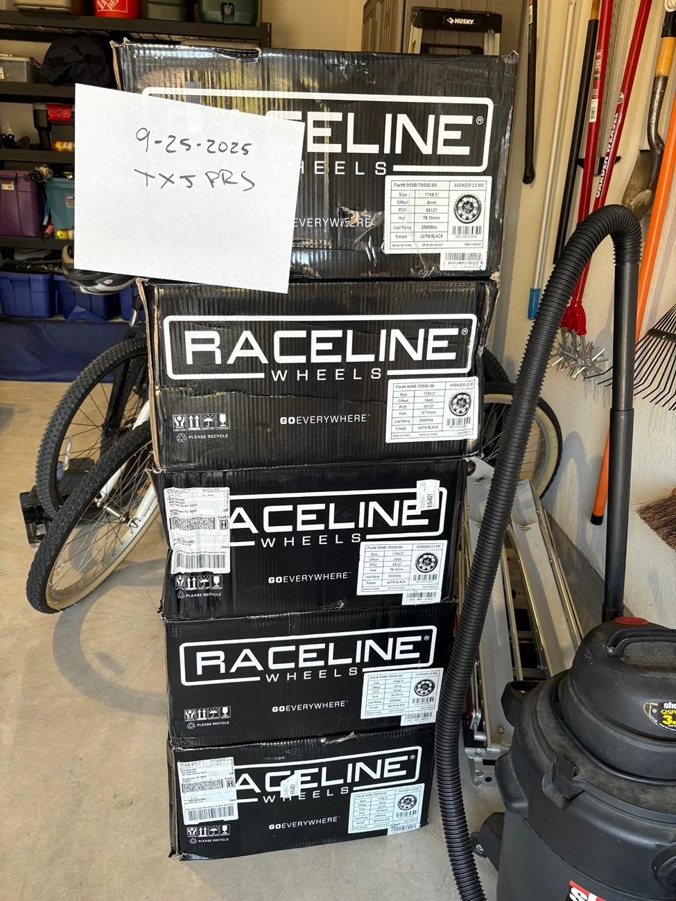 Texas - Set of 5 New in Box Raceline Wheels for Jeep Wrangler and ...